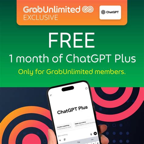 Grab Unlimited Subscribers Can Now Enjoy Chatgpt Plus Free For A Month