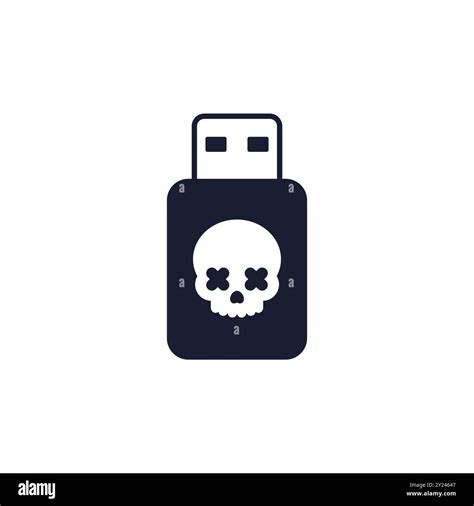 Malware On Usb Drive Icon Stock Vector Image And Art Alamy