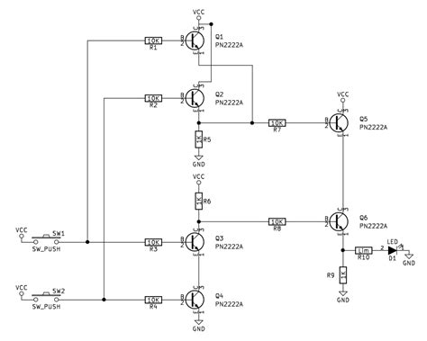 NPN Transistor XOR Gate Circuit
