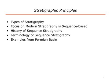 Introduction To Sequence Stratigraphy