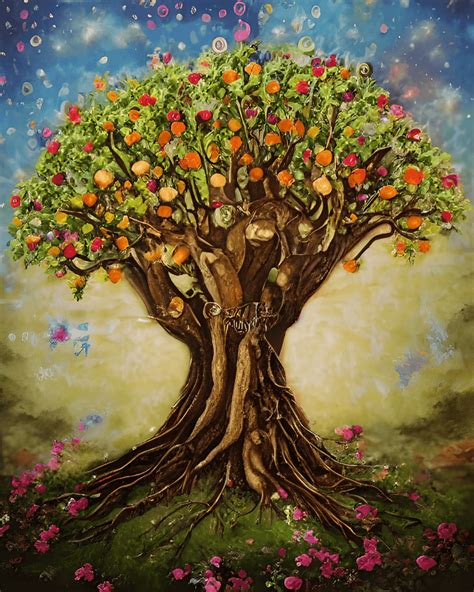 Fetus Beautiful Realistic Portrait Tree Of Life Mother Nature Baby Creative Fabrica