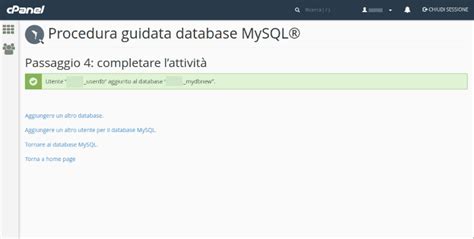 come creare un database mysql su cpanel
