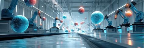 Exploration Of Advanced Robotics And Data Visualization In A Futuristic Ai Lab Environment With