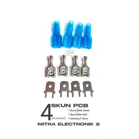 Jual Skun Pcb 4set Pasang Skun Pcb 63mm Male Skun Pcb 63mm Female