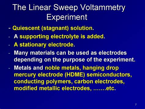 Potential Sweep Voltammetry Or Potential Scan Techniques