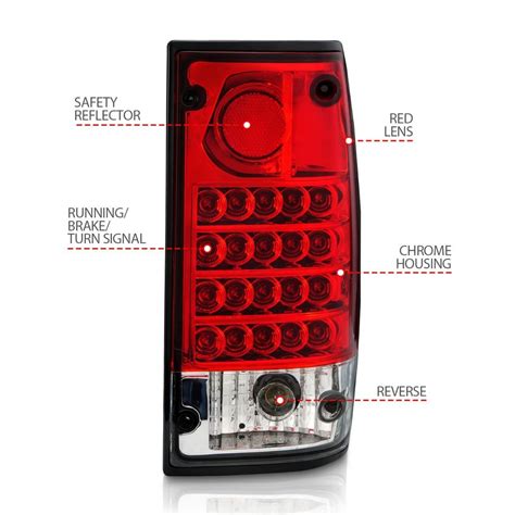 1989 1995 Toyota Pickup Anzo Led Tail Lights Redclear 311043