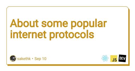 About Some Popular Internet Protocols Rdevto