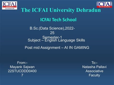 Artificial Intelligence In Gaming With Some Basic Ai Algorithm Ppt