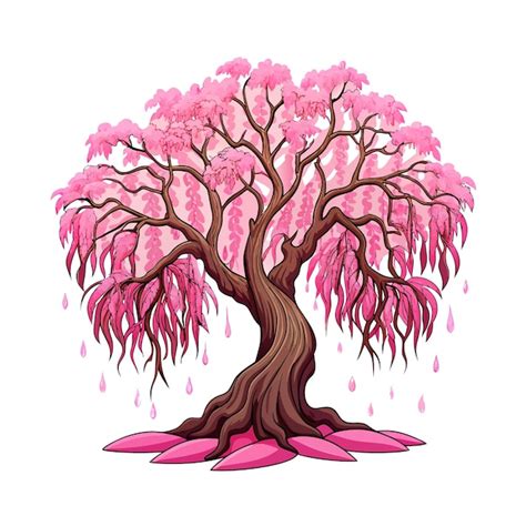 Tree With Root Illustration Premium AI Generated Vector