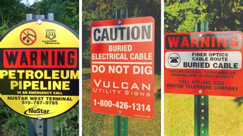 Aluminum Line Marker Signs For Utility Identification