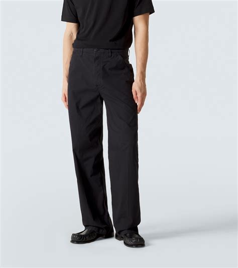 Cotton Straight Pants In Black Dries Van Noten Mytheresa