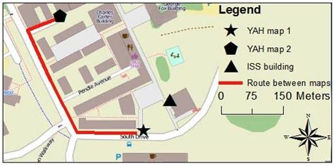 The Location Of The Two Yah Maps The Route Taken From Map One And Map