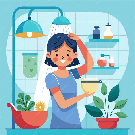 Woman Enjoying A Refreshing Shower For Personal Hygiene And Beauty