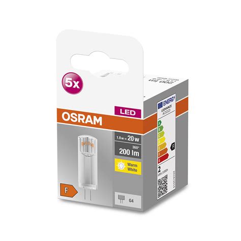 Osram Base Pin Bi Pin Led Bulb G4 1 8 W 200 Lm 5x Uk