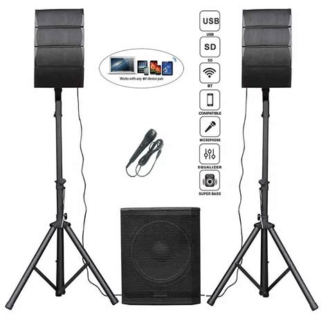Array Line Speaker 1600w 15inch Active Subwoofer Karaoke Sets Powered 2
