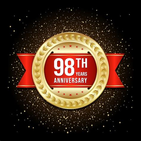 Premium Vector 98th Anniversary Design Template Vector Template Illustration