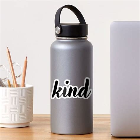 Kind Handwritten Word In Cursive Sticker By Hopefulflower Redbubble