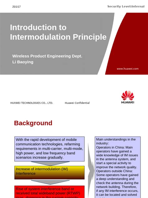 Intermodulation Principles In Wireless Systems Pdf Electromagnetic