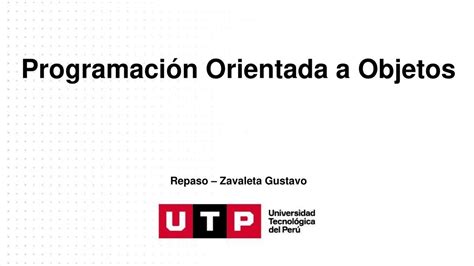 Introducción De Programación Orientada A Objetos G Udocz