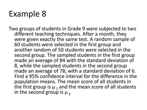 6 Point And Interval Estimation Pptx