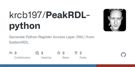 Github Krcb197peakrdl Python Generate Python Abstraction Class From