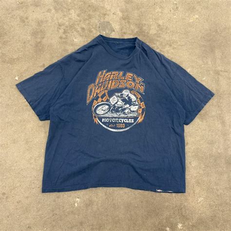 Vintage Y2k Harley Davidson Motorcycle Biker T Depop