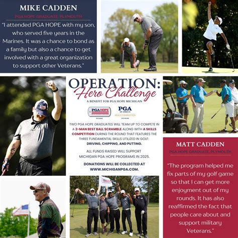 Operationherochallenge Pgahope Michiganpgasection Supportourveterans Michael Cadden