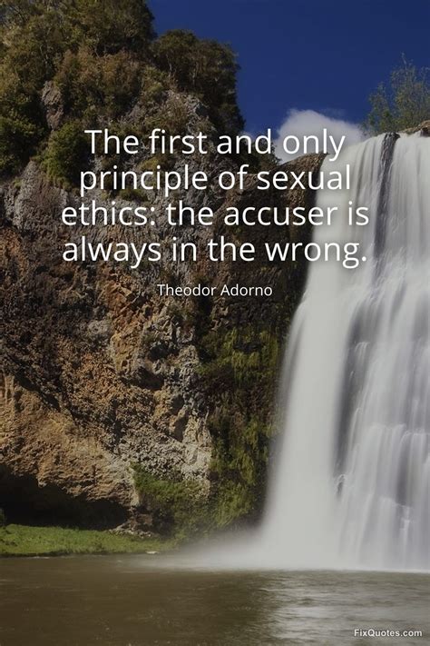 The First And Only Principle Of Sexual Theodor Adorno
