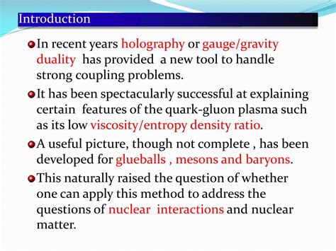 Ppt On Holographic Nuclear Attraction And Nuclear Matter Powerpoint
