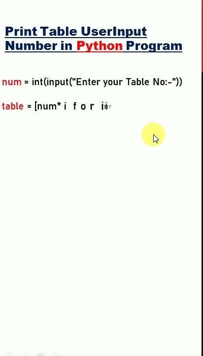 Python Programming Shorts Print Table Python Pythonprogramming Codewithneeraj Youtube