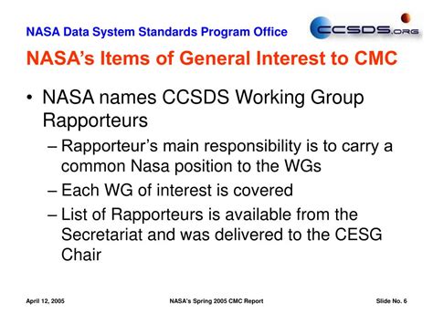 PPT NASA Data System Standards Program Office PowerPoint Presentation ID
