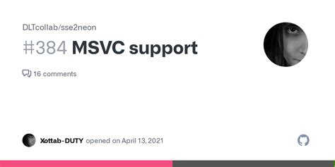 Msvc Support · Issue 384 · Dltcollabsse2neon · Github