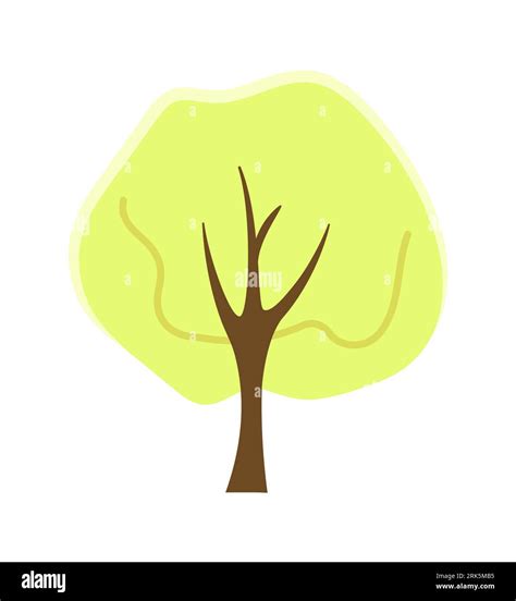 Decorative Park Tree Semi Flat Colour Vector Object Stock Vector Image And Art Alamy