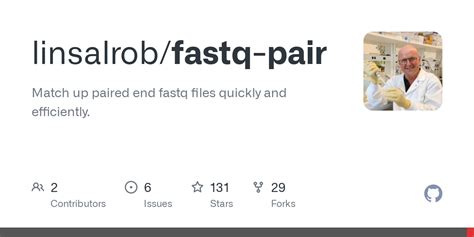 Github Linsalrobfastq Pair Match Up Paired End Fastq Files Quickly And Efficiently
