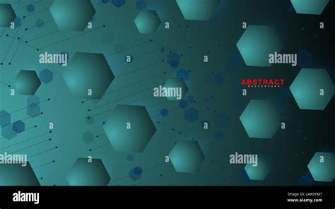 Abstract Vector Background Surface Polygon Pattern With Hexagon Shadows Honeycomb Design