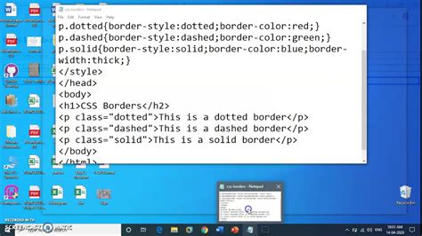 Css Border Border Stylecolorwidth Youtube