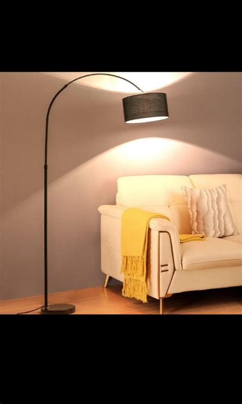 Po Arc Floor Lamp Standing Oval Light Lamps 2 Colours Furniture