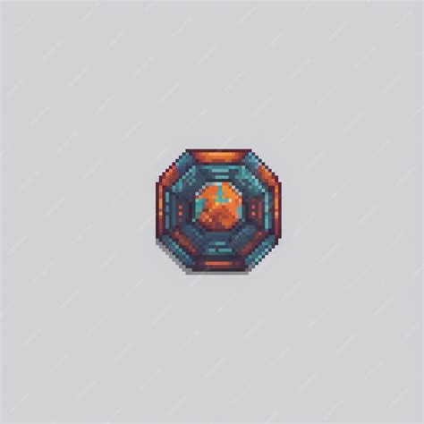 Vibrant Hexagonal Pixel Art On A Gray Backdrop Premium Ai Generated Image