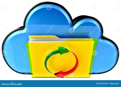 Cloud Computing And Circulation Digital Documents Stock Illustration Illustration Of Access