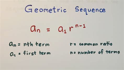Geometric Sequence Formula Nth Term