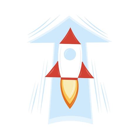 Premium Vector Rocket Icon With An Up Arrow