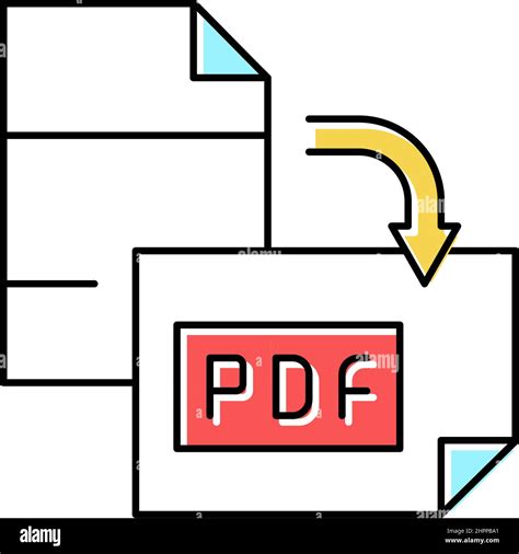 Orientation Pdf File Color Icon Vector Illustration Stock Vector Image Art Alamy