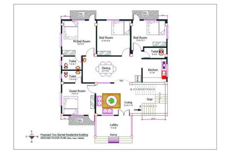 Draw Autocad 2d Floor Plan Elevation Section And Site Plan By