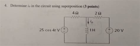 Solved Determine Io In The Circuit Using Superposition 3