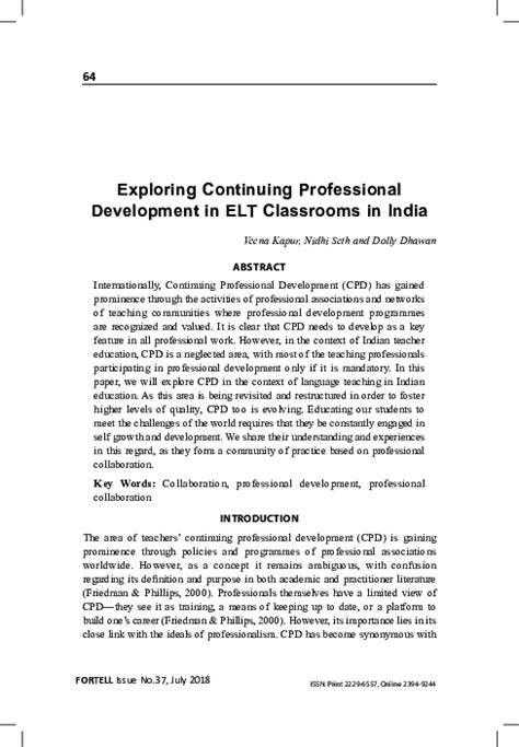 Pdf Exploring Continuing Professional Development