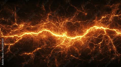 Lightning Strike Backgrounds Powerful Orange Lightning Bolt Striking