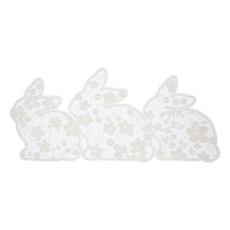 Providence Semi Beaded Bunny Table Runner 36x13 At Home