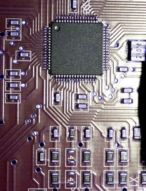 Abstract Close Up Of Electrical Computer Circuit For Background Stock