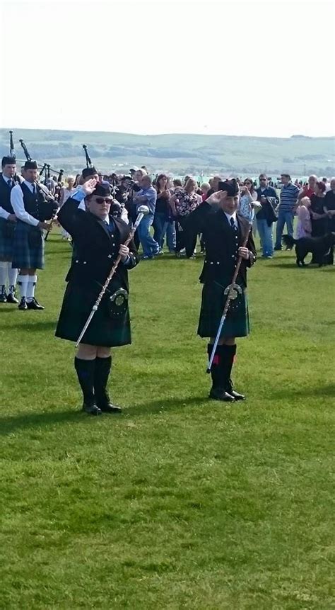 Becky And Sharon Flew The Flag Troon Blackrock Pipeband