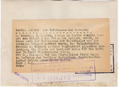 Original Ww2 German Press Photo Sa In Berlin Honors The Fallen 1942